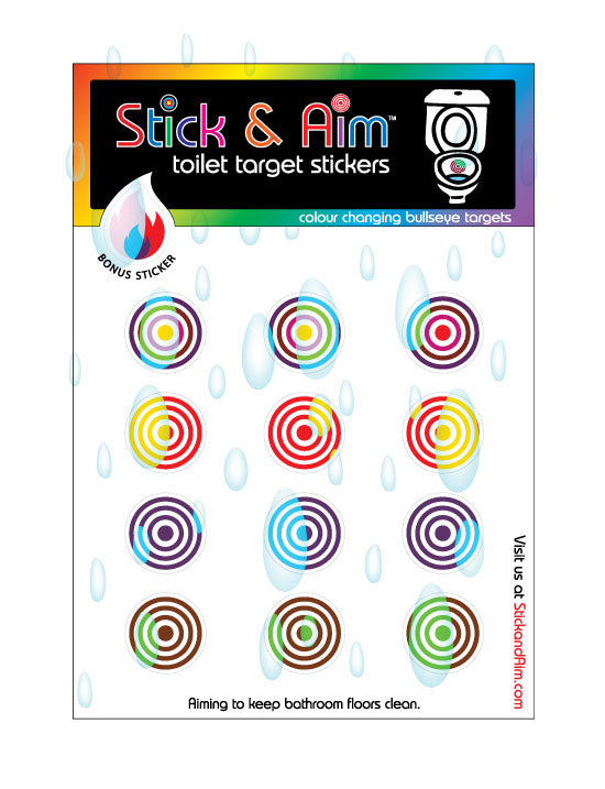 Colour Change Bullseye Pack – Stick & Aim
