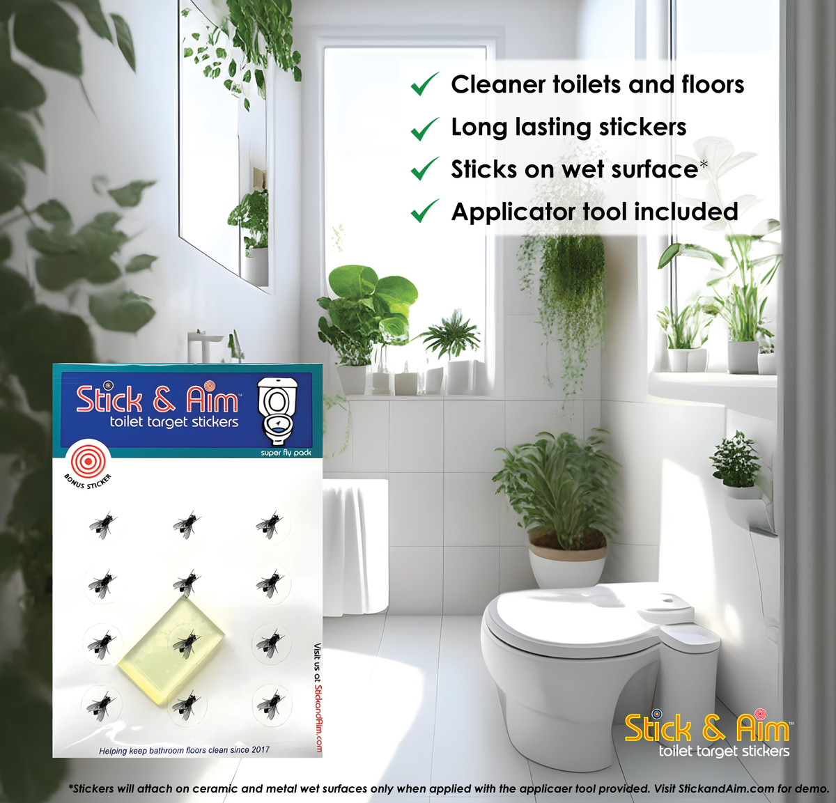 Urinal Fly Pack – Stick & Aim