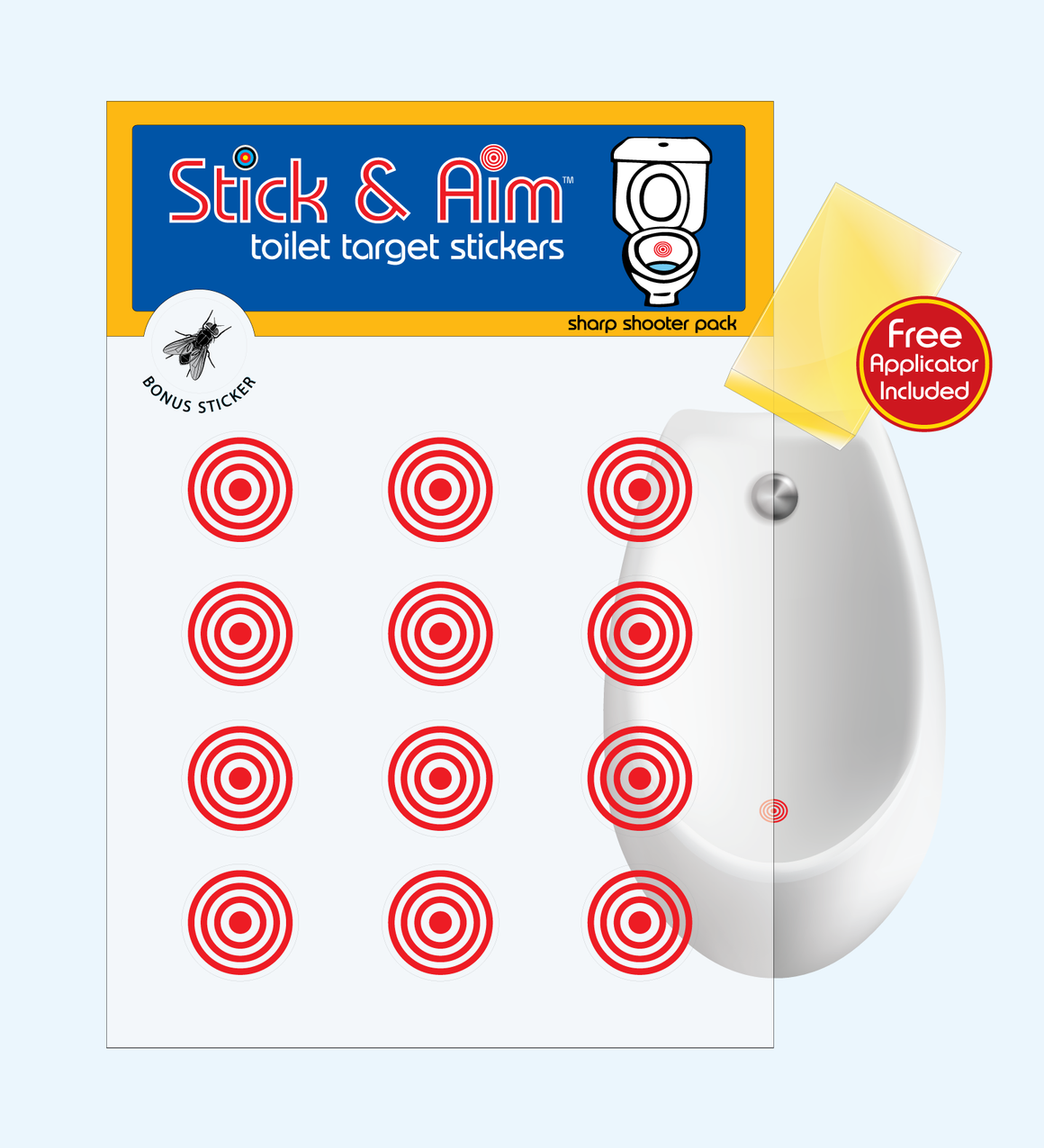 Stick & Aim Toilet Targets